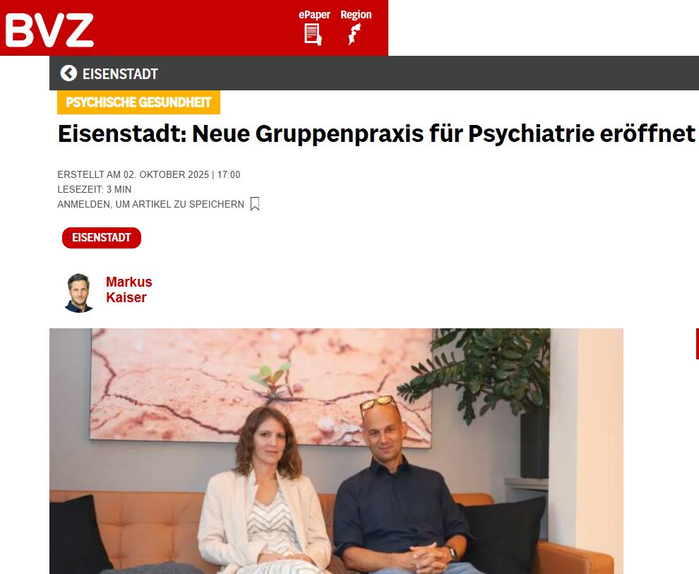 Praxiseröffnung - Bericht der BVZ - Ihre Psyche - Dr. Ahmad & Dr ...